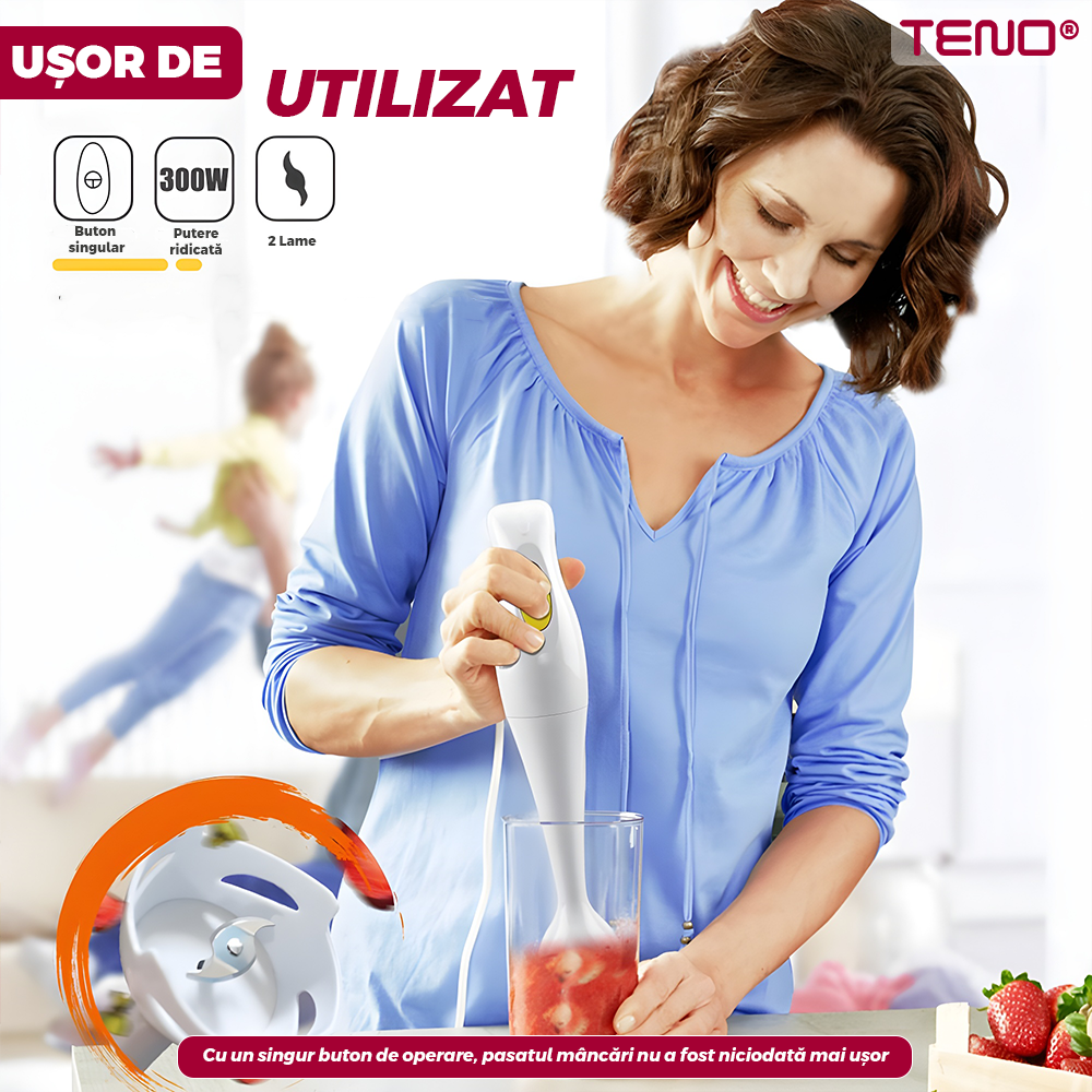 Mixer Vertical Teno1514, viteza ridicata, lame de inox, turbo, cap det ...