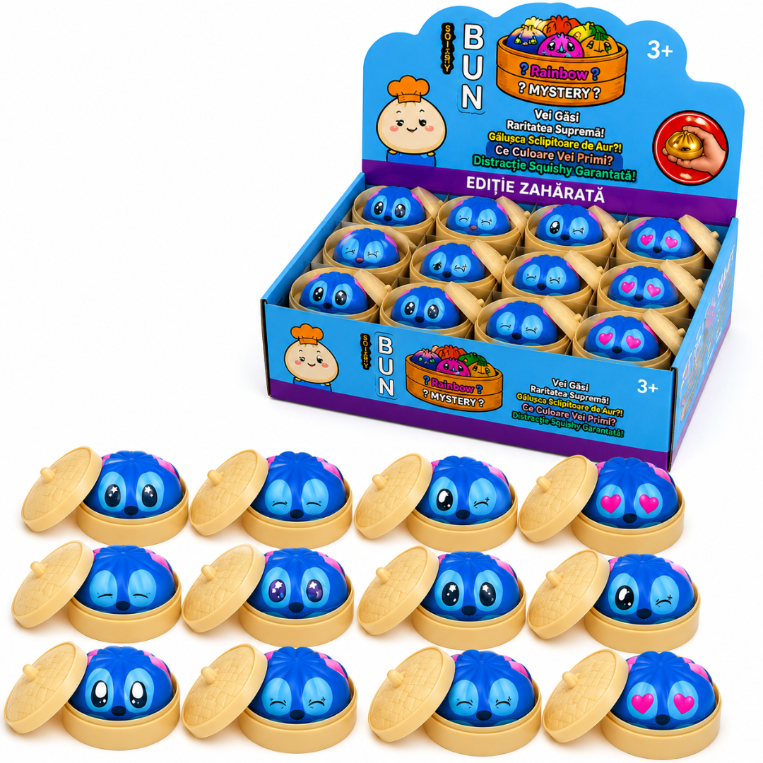Jucarie Squishy TENO2852, Galuste Magice Colorate – set 12, Mystery Bo ...