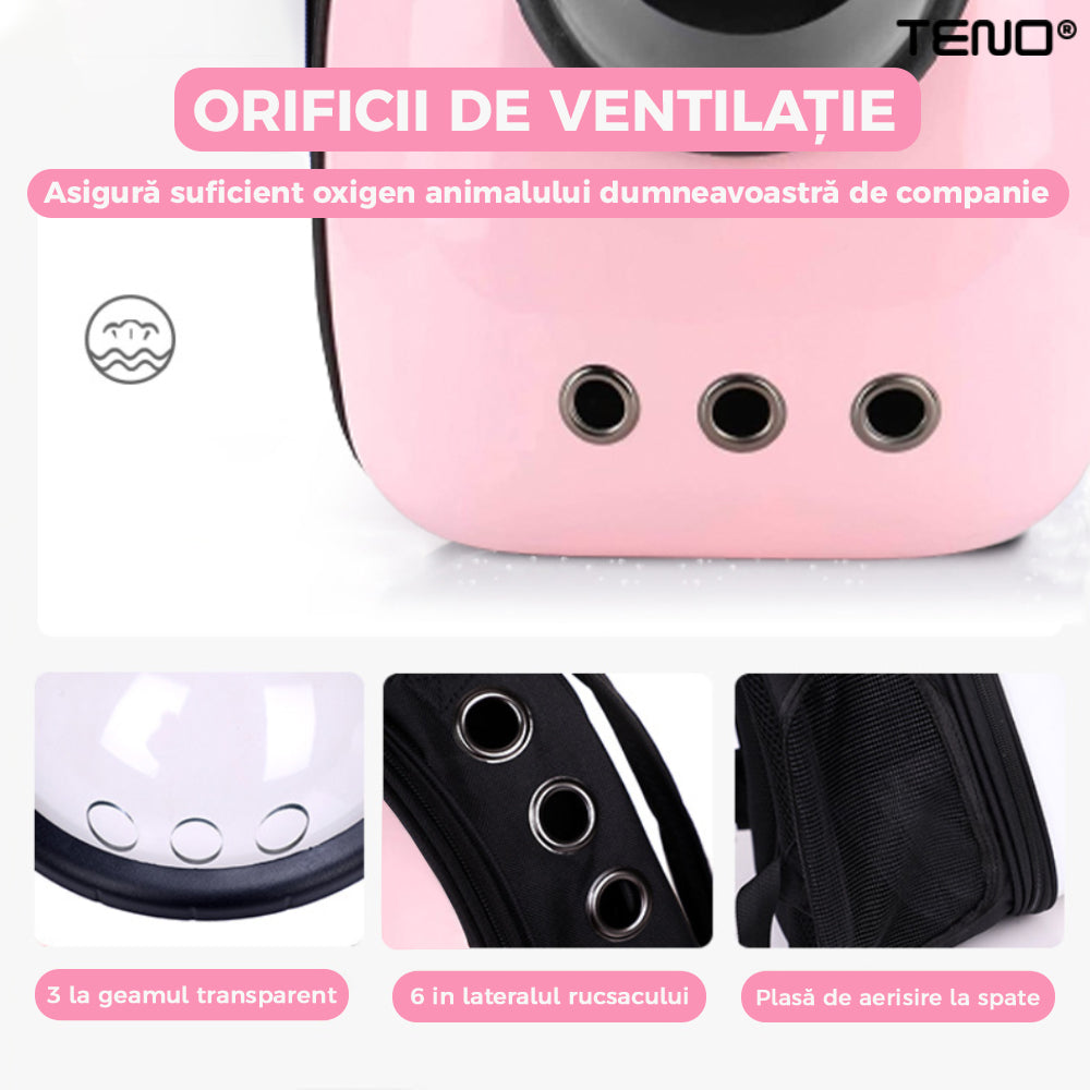 Rucsac Transport Animale Teno23, greutate Max 7kg, hublou transparent ...